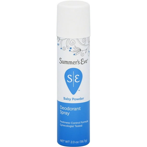 4 Pack - Feminine Deodorant Spray Baby Powder 2 oz - Walmart.com