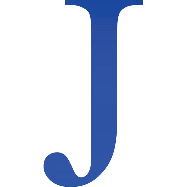 Acrylic Letter J Times, 8'' Tall Transparent Dark Blue Custom Acrylic ...