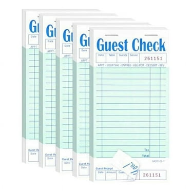 [500] Gorilla Supply Guest Check Book 3.4" x 6.73" Server Notepads ...