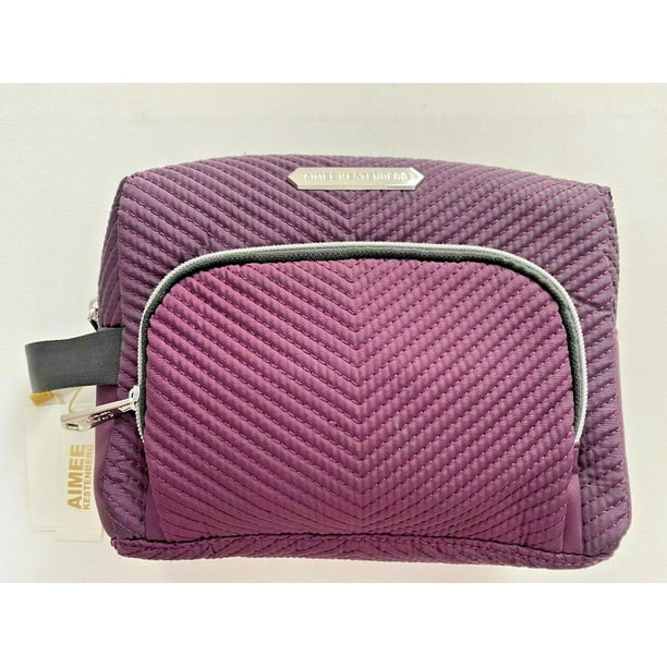 Aimee Kestenberg Isabela Large Zip Around Eggplant Chevron Quilt Make ...