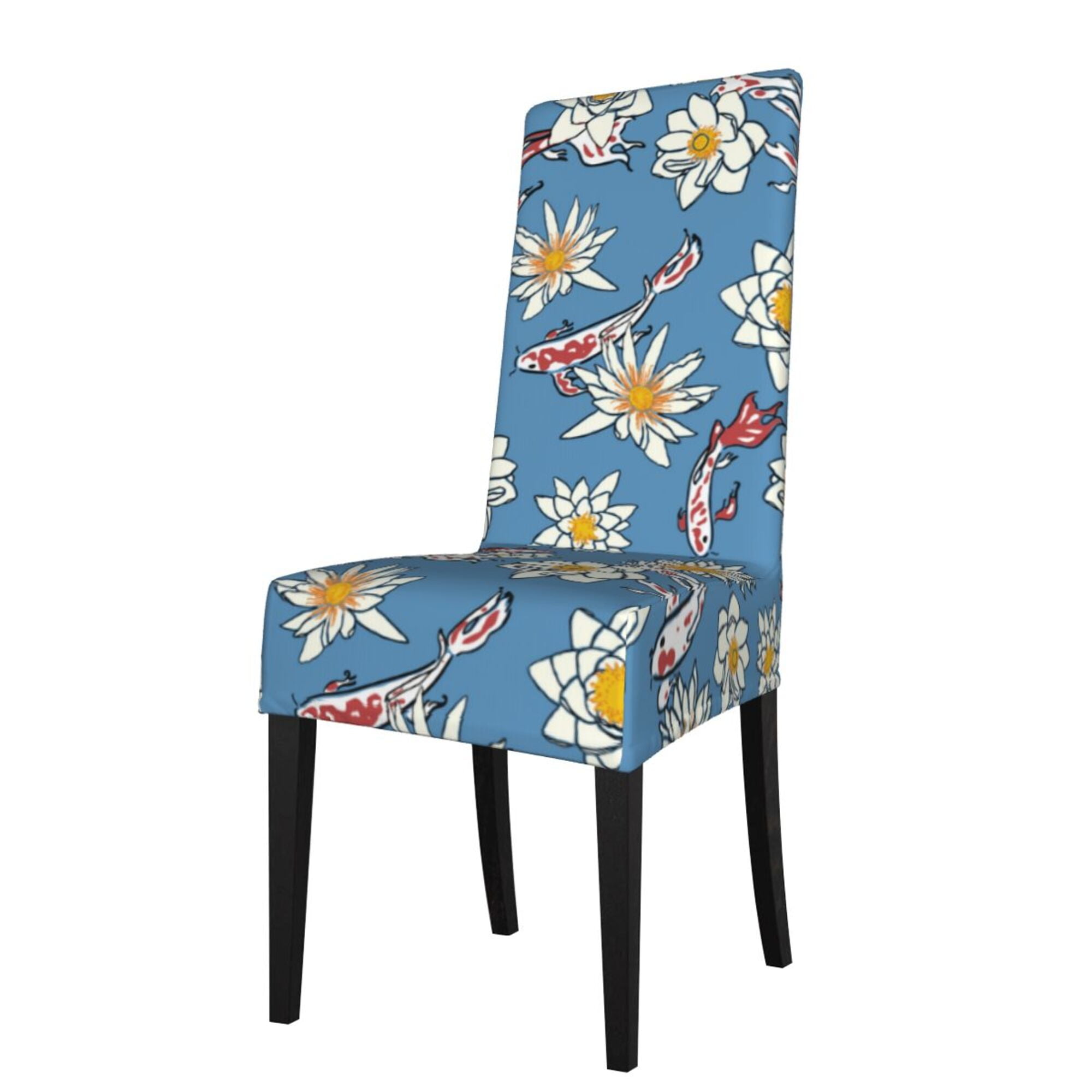 Japanese Koi Dining Chair Slipcovers Chair Protectors Seat Covers For ...