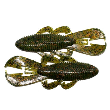 Googan Krackin' Craw 4'' Black Blue Flake 7pk Soft Plastic Fishing Lure ...