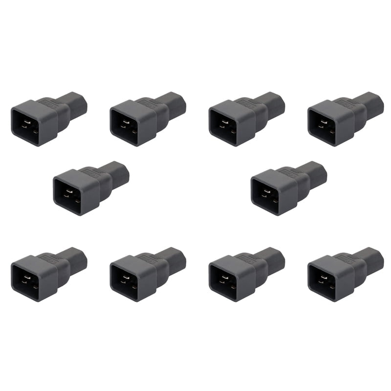 Adaptador de CA IEC 320 C13 a C20 de color beige 10X, convertidor de CA IEC 15 A a 10 A, 16 A a ...