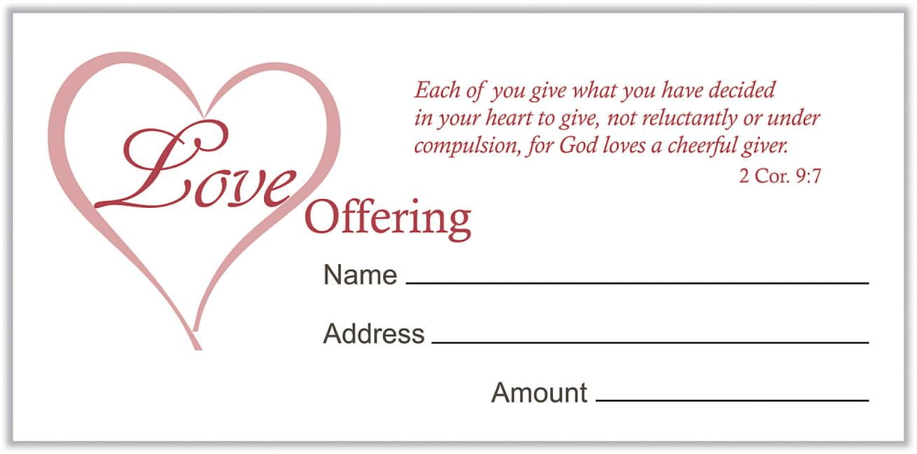 Swanson Offering Envelopes 100 CT Love Offering (Other) - Walmart.com