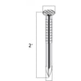 40 count 304 Stainless Steel Hardware Nails, 2 Inch Flat for Pictures ...