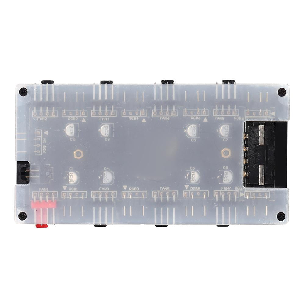 5V ARGB Fan PWM 1 /3 Pin HUB a 8 Splitter para placa base (4D + Shell ...