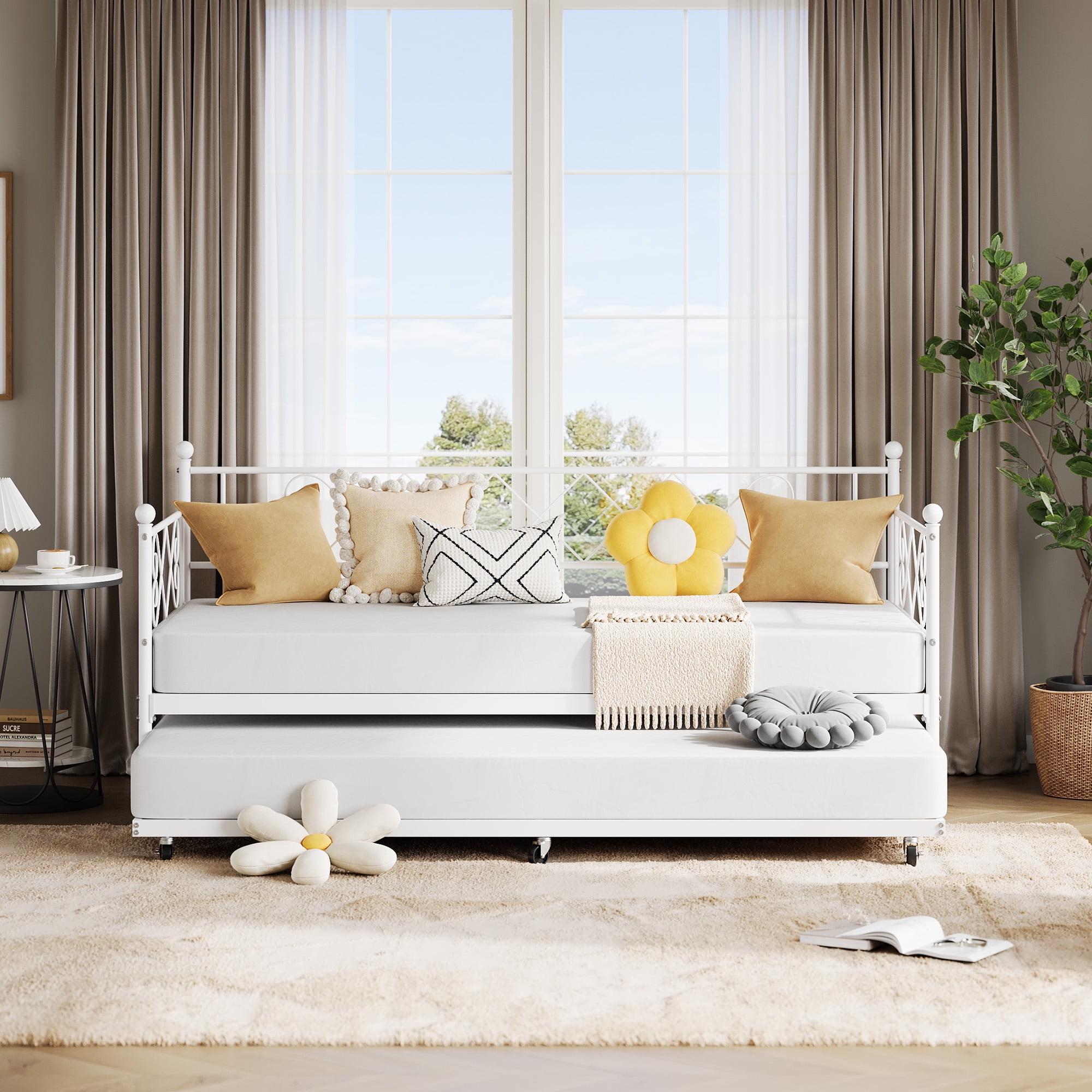 Click here for Edtara Twin Daybed With 6-Caster Pullout Trundle... prices