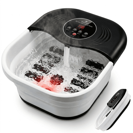 Ivation Electric Foot Spa, Vibration, Heat, Motorized Rollers, Bubble ...