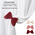 2Pcs Functional Curtain Holders Bows Design Without Drills Setup for ...