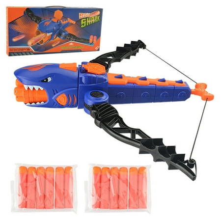 Bingirl Children Shark Bow Launcher Eva Soft Bullet Toy Gun With Sound ...