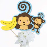 Big Dot of Happiness Blue Monkey Boy - Baby Shower or Birthday Party ...