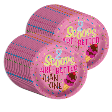 Two Groovy Birthday Party Supplies 2nd Birthday Party Plates - Large 9 ...