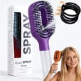 2-in-1 Detangling Brush with Built-In Mist & Wet & Dry, Liquid Spraying ...