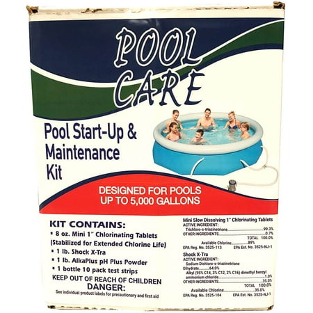 Pool Care 42001 Swimming Pool Chemical Cleaning Kit for up to 5,000 ...