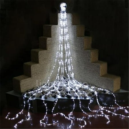 Queens of Christmas LED-WATERFALL-BL 16 ft. Blue LED Waterfall Lights ...