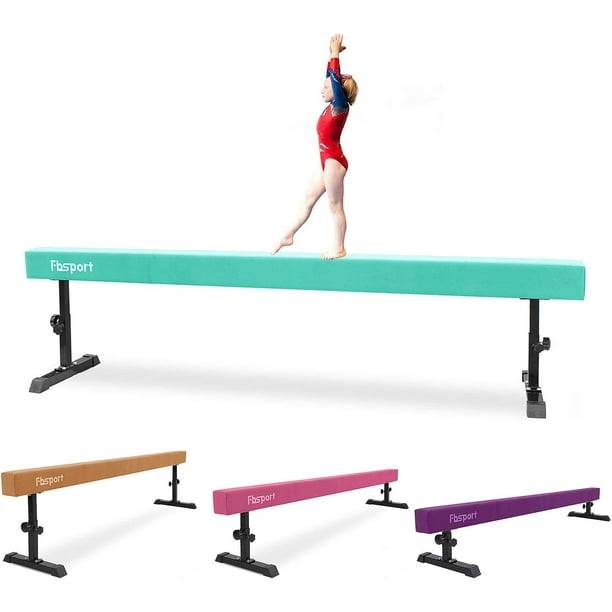 FBSPORT 8ft Adjustable Balance Beam, High&Low Floor Beam Gymnastics ...