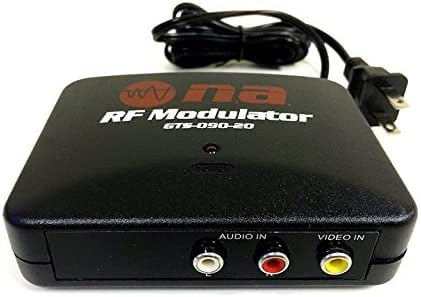 RF Modulator TV Switch Audio Video RCA Ant Input to F Type Coax Output ...