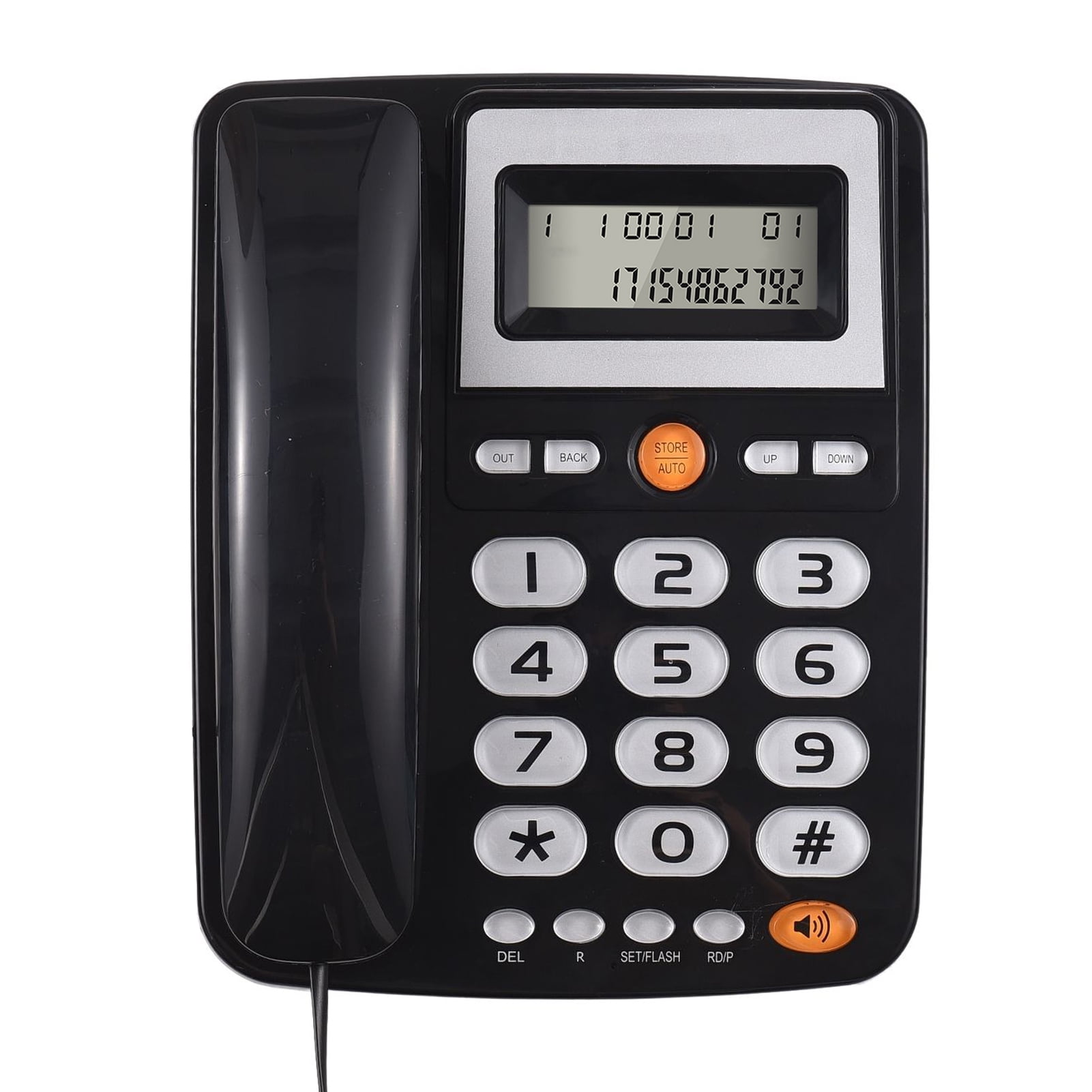 Gecheer Desktop Corded Landline Phone Big Button Corded for Elderly Seniors Phone with LCD ...