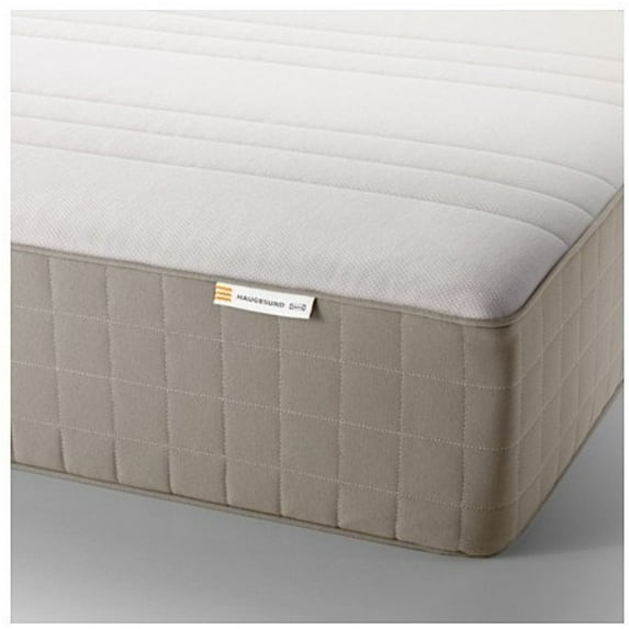 Ikea HAUGESUND Spring mattress (queen size), medium firm, dark beige ...