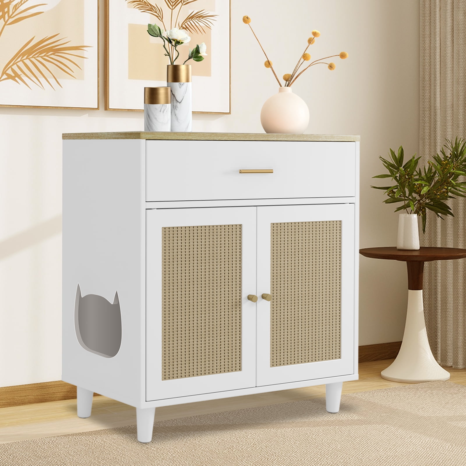 Click here for Intime Cat Litter Box Enclosure Furniture Hidden... prices