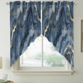 Abstract Marble Texture Swag Curtain Valance for Window 2 Panels ...