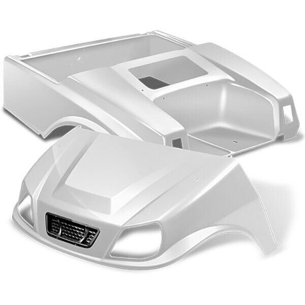 DoubleTake Spartan Pearl White Golf Cart Body Kit and Grille for Club ...