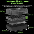 60-Cell Self-Watering Seed Starter Tray with Grow Light, Upgraded 1–24H ...