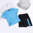 AINIYS Kids' Outfit Set Big Kid Solid Pattern Crew Neck Elastic Waist ...