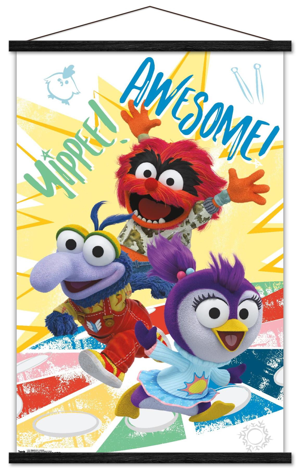 Disney Muppet Babies - Awesome Wall Poster with Wooden Magnetic Frame ...