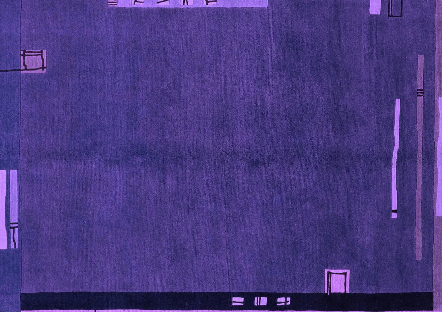 Ahgly Company Indoor Rectangle Abstract Purple Modern Area Rugs, 3' x 5 ...