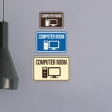 Classic Framed Computer Room Sign (Black) - Large - Walmart.com