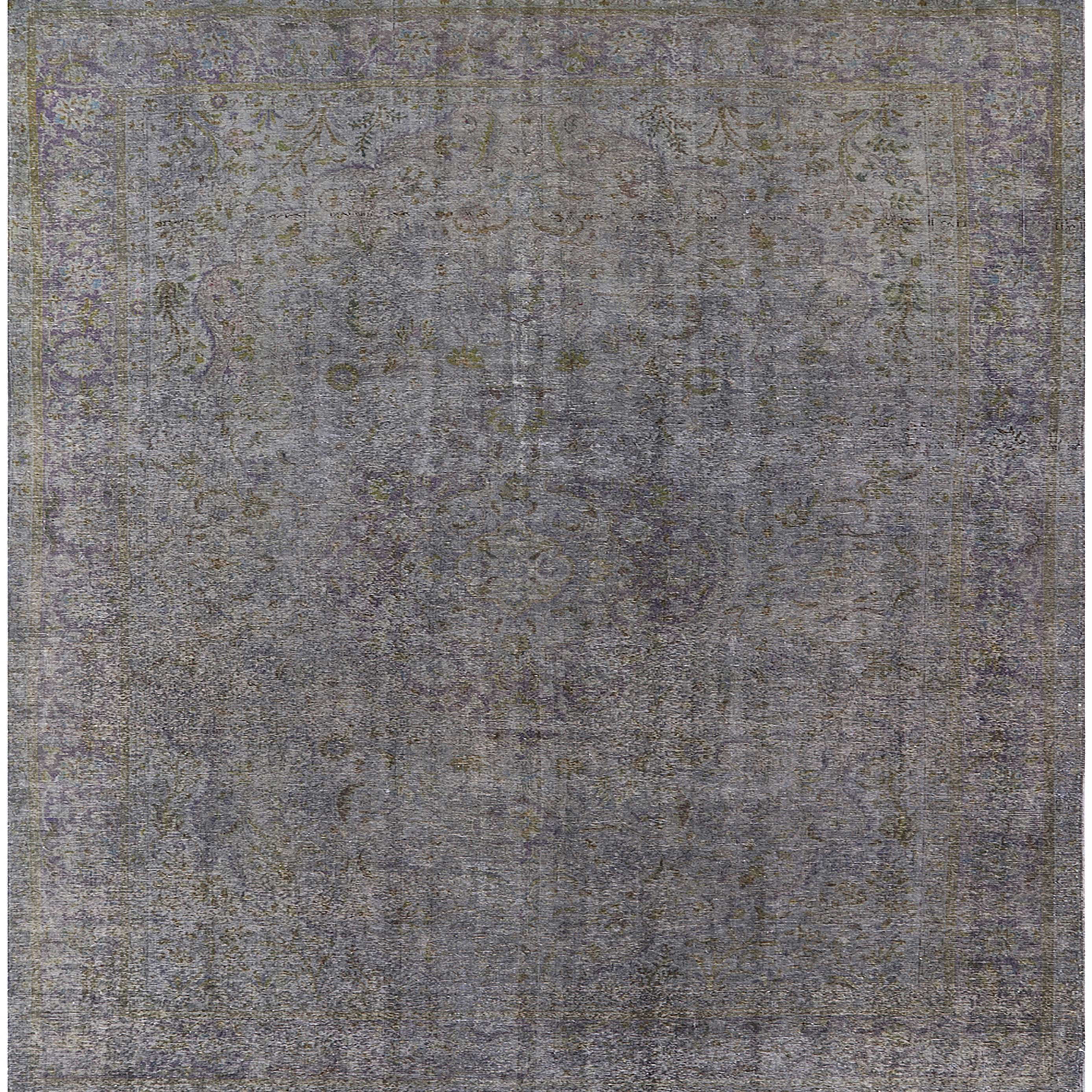 Ahgly Company Indoor Square Mid-Century Modern Carbon Gray Oriental ...