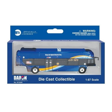 Daron MTA Articulated Diecast Bus Toy Model, Blue - RT8571 for Kids ...