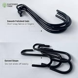 FASTENER TREE 30 Pack S Hooks, 3.5x2.4 Carbon Steel S Hanging Hooks ...
