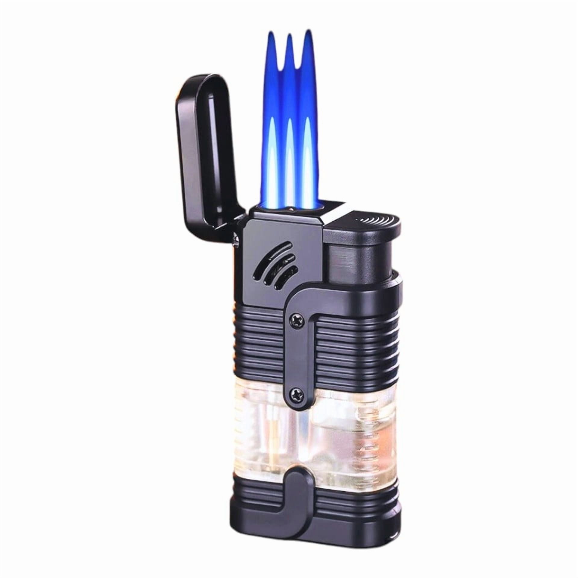 Kensou Encendedor Recargable Triple Soplete Turbo Jet sin Gas ideal ...