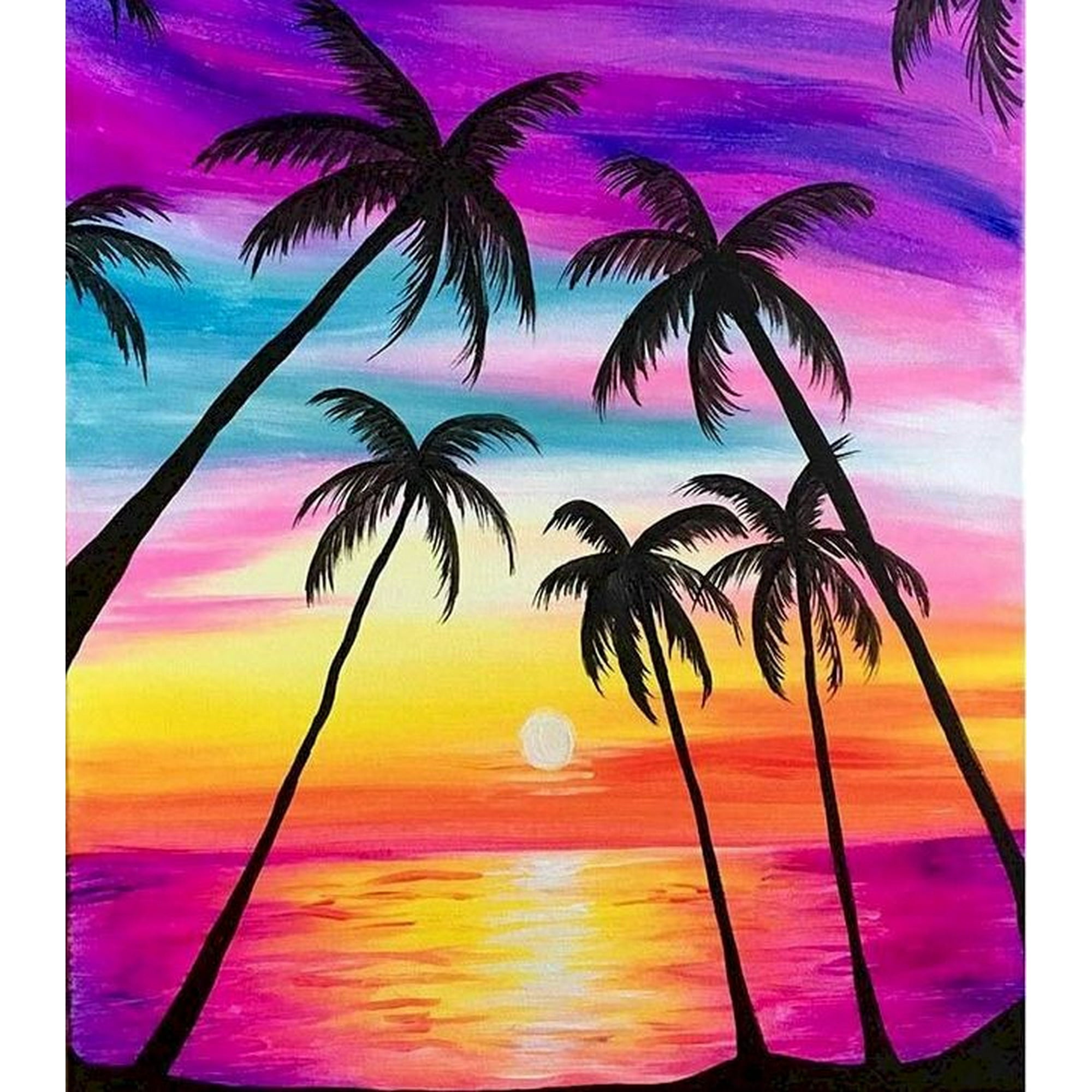 Click here for Lovely Lust Coconut Tree Landscape Paint By Number... prices