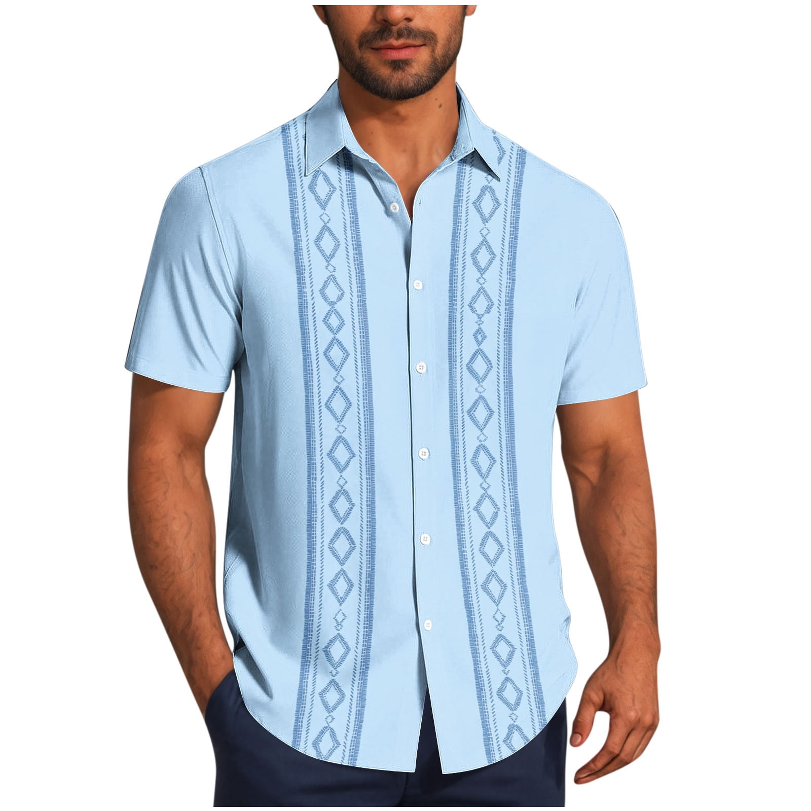 Click here for Ctreela Cuban Guayabera Shirts For Men Vintage Sho... prices