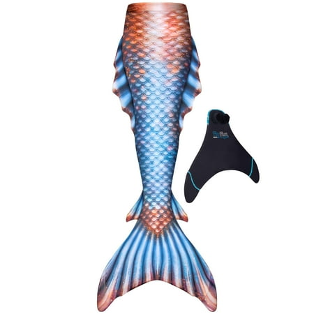 Fin Fun Atlantis with Included Monofin - Swimmable Mermaid Tail w/ 3D ...