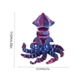 3D Printed Octopus Toy Movable Joints Articulated Animal Model Handmade ...