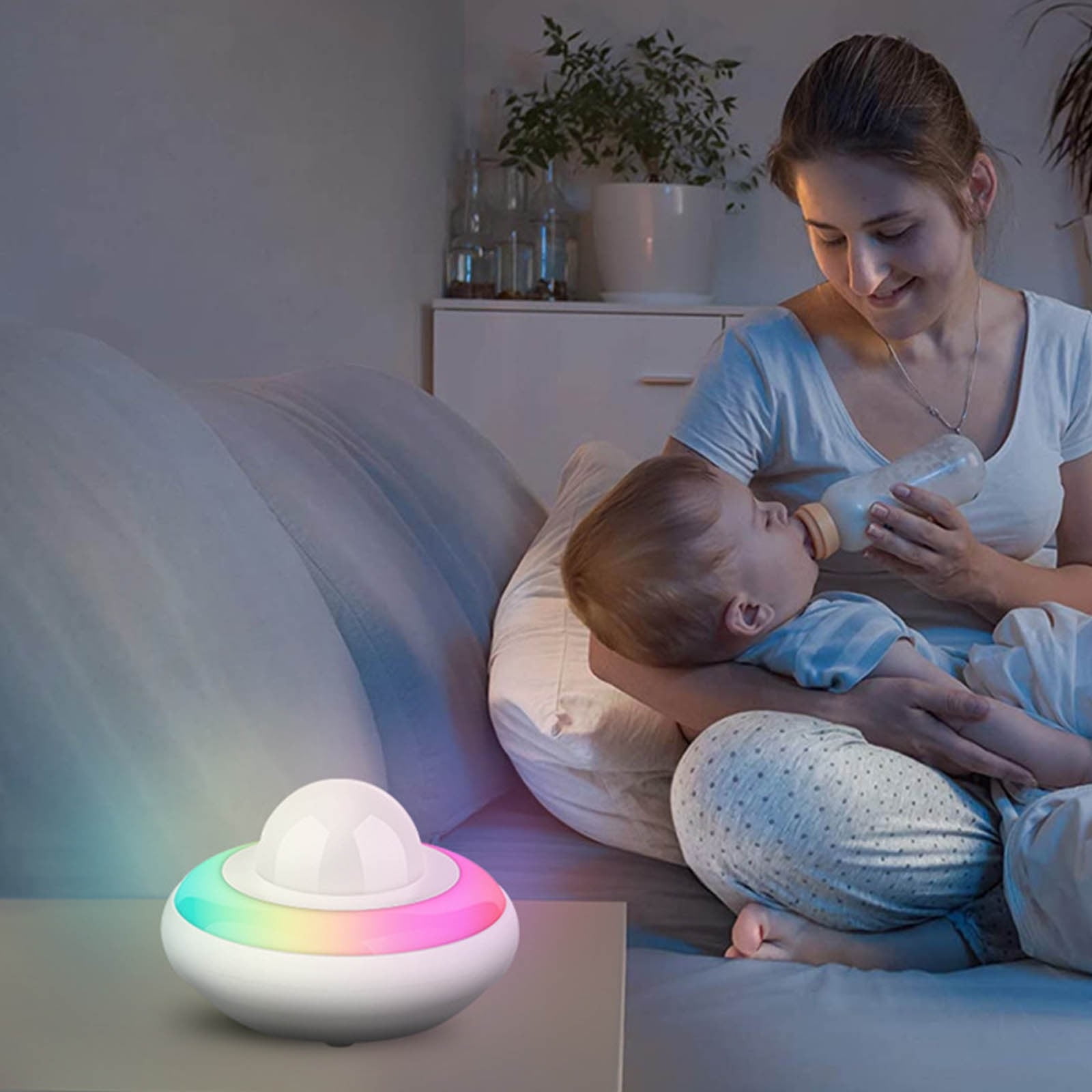 Xihbxyly Luz Nocturna Colorida, Lámpara de Noche Recargable Por Usb, Atenuación Infinita, Diseño ...