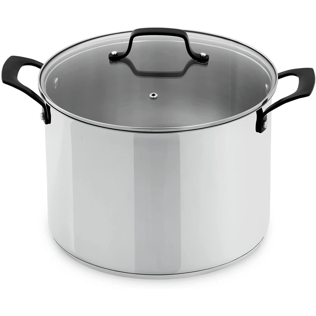 GrandTies Tri-Ply 12 QT Stainless Steel Stock Pot with Lid Induction ...