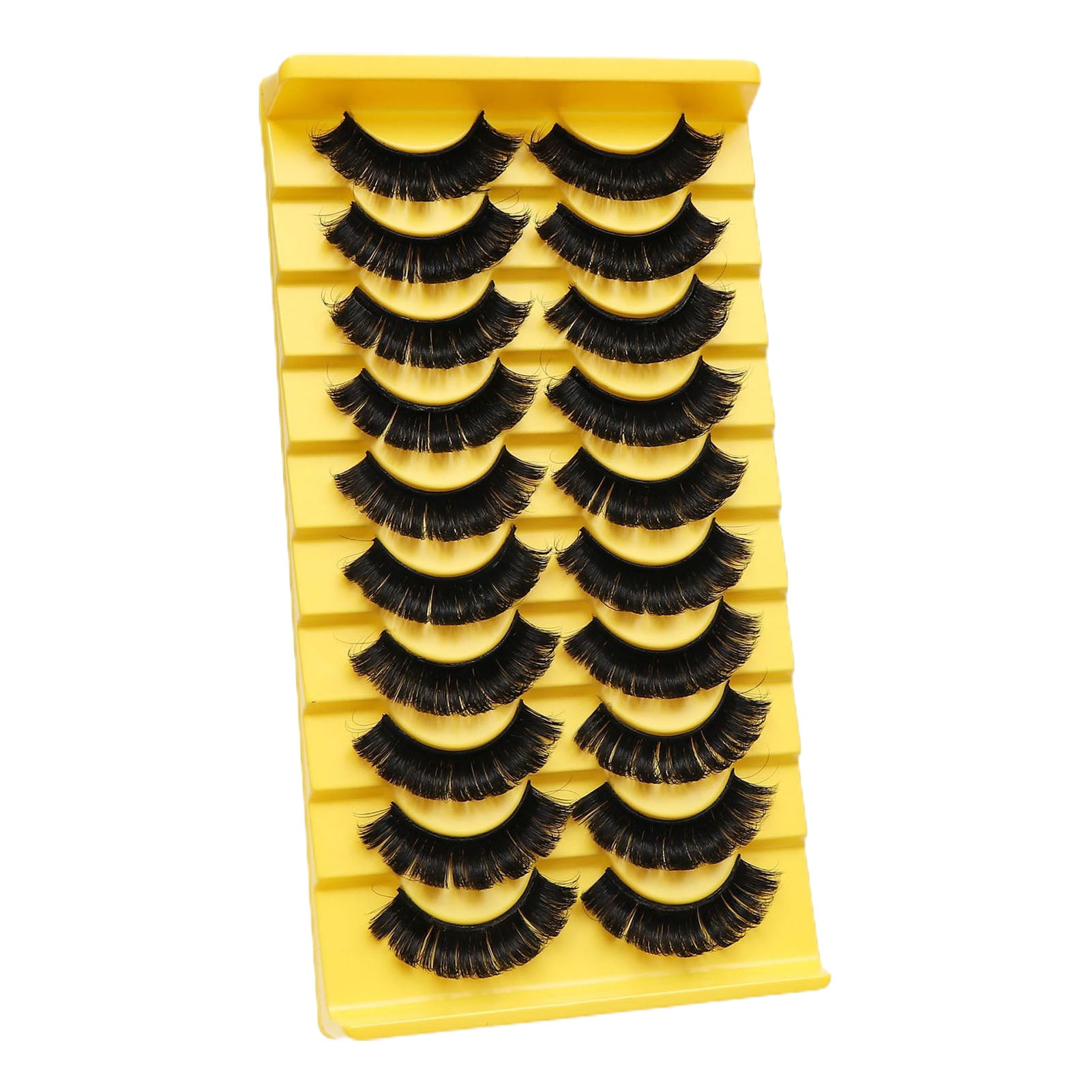 UDIYO 10 Pairs False Eyelashes 3D Effect Realistic Curled Makeup Prop ...