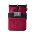 Mainstays Red Velvet 10 Piece Bed in a Bag Comforter Set with Sheets ...