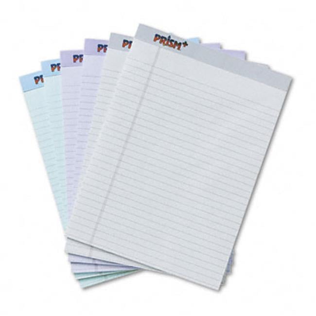 Tops Prism Plus Colored Pads Legal Rule Letter Pastels Six 50-Sheet ...