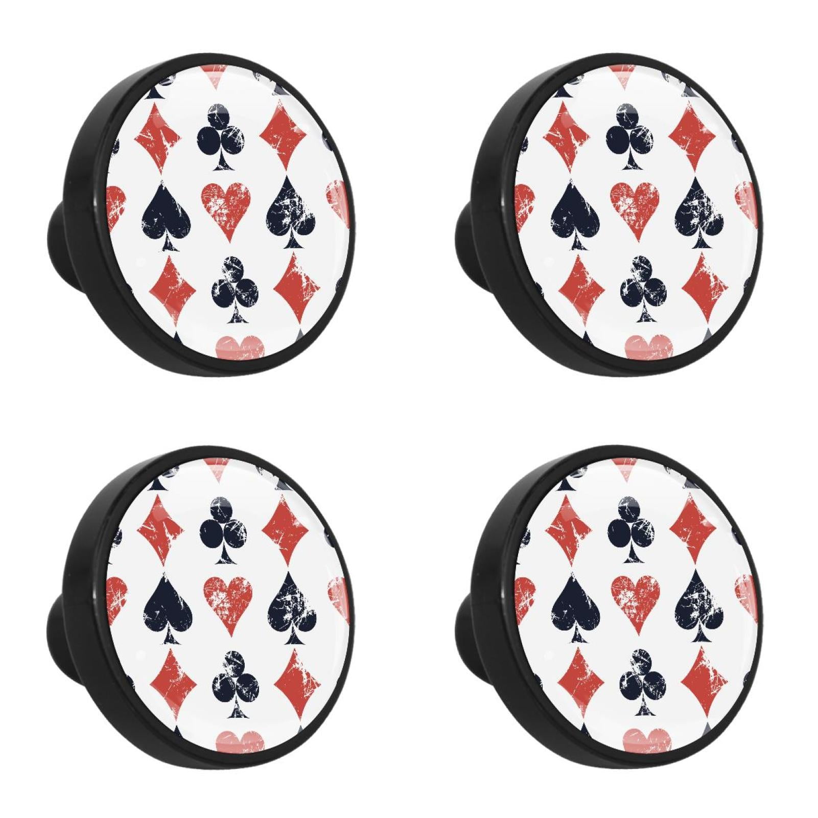 4 Pcs Playings Cards Knobs for Kitchen Cabinet Cupboard Dresser ...