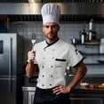 Chefs Coat Unisex Chef Jacket Breathable Solid Hotel Restaurant Work ...