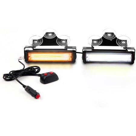 2 X 24W 6.5" LED Emergency trobe Light Bar - 9 Modes Traffic Advisor ...