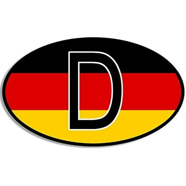 Euro Oval D Deutschland Flag 3M Reflective sticker| German Germany ...