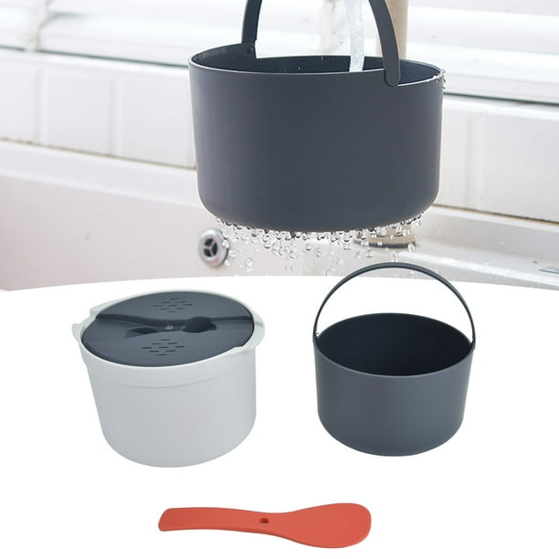 Microwave Rice Cooker, 2L PP Material Rice Spoon Lid Strainer Steaming ...
