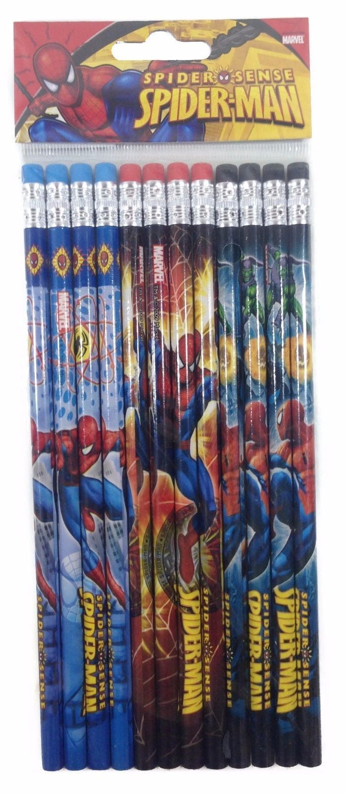 Marvel Spiderman Character Authentic Licensed 24 Wood Pencils Pack ...